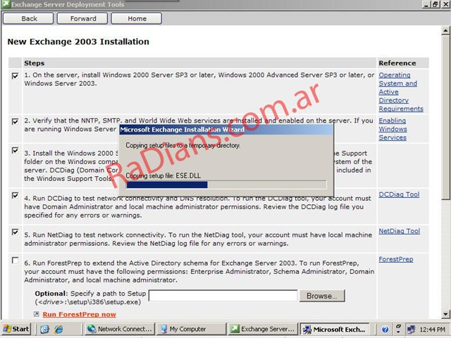 Implementacion de Exchange Server 2003 {HOWTO – Instalacion} – RaDians.com.ar