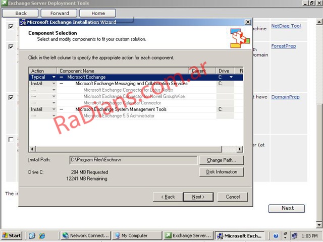 Implementacion de Exchange Server 2003 {HOWTO – Instalacion} – RaDians.com.ar