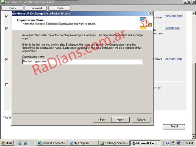 Implementacion de Exchange Server 2003 {HOWTO – Instalacion} – RaDians.com.ar