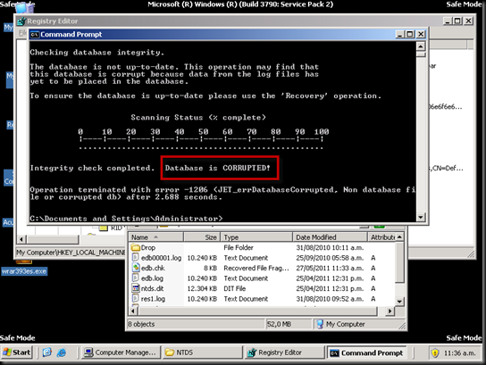 AD Troubleshooting: Restaurando la DB (ntds.dit) de Active Directory ...