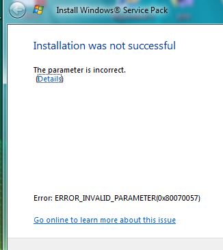 Error 0x80070057 al instalar Fixes (incluso Service Packs) {HowTo} – RaDians.com.ar